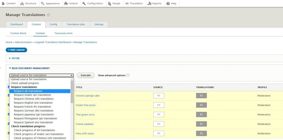 Digital Content Translation for Drupal CMS- Lingotek